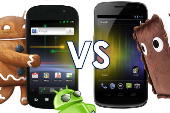 Android 2.3 Gingerbread vs. Android 4.0 Ice Cream Sandwich [video ...