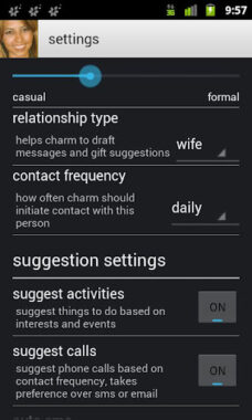Charm App for Android - Charming Your Social Contacts