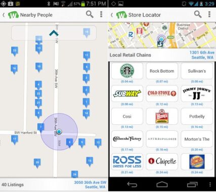 WhitePages Android app launched as people and store locator