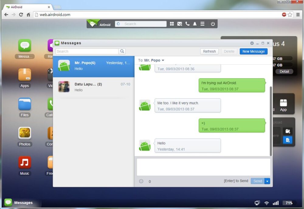 AirDroid: Control your Android device from a PC!