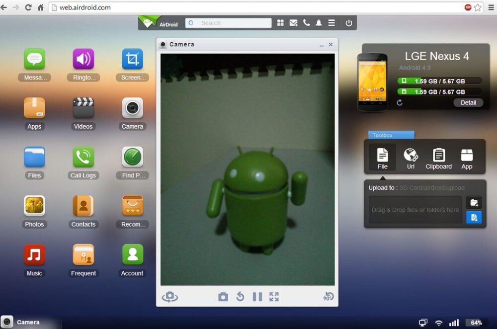 AirDroid: Control your Android device from a PC!