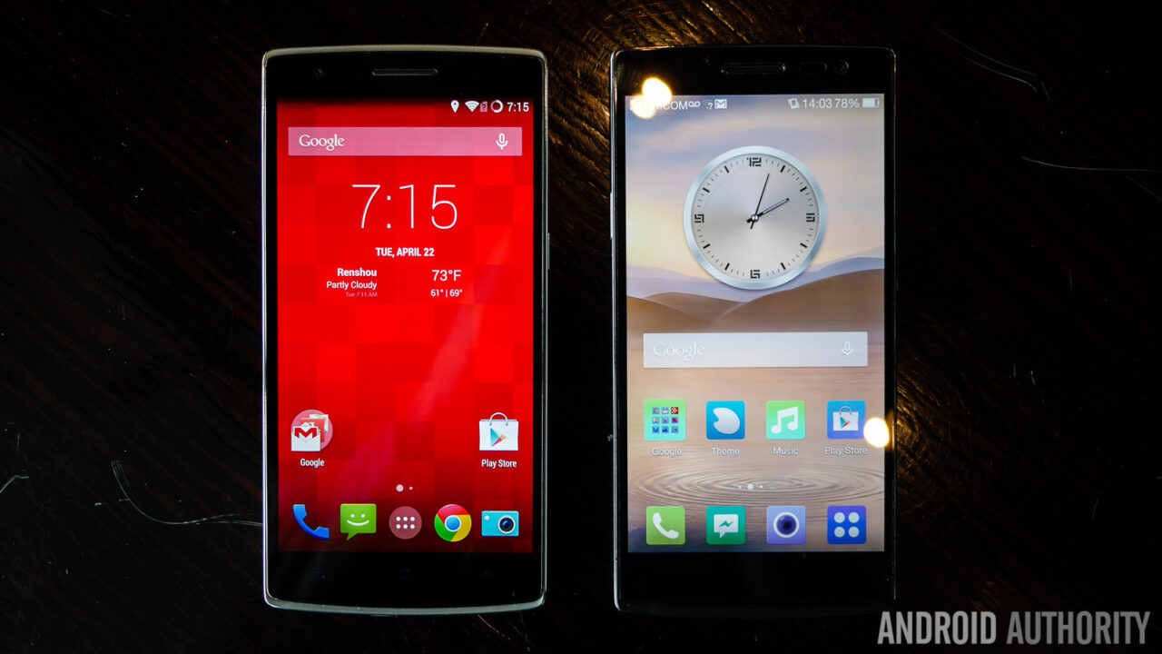 OnePlus One vs OPPO Find 7a first look