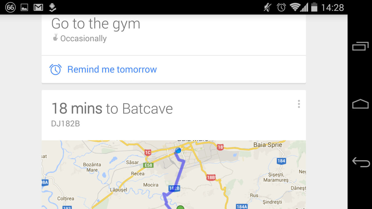 Google Now lets you rename locations other than Home and Work