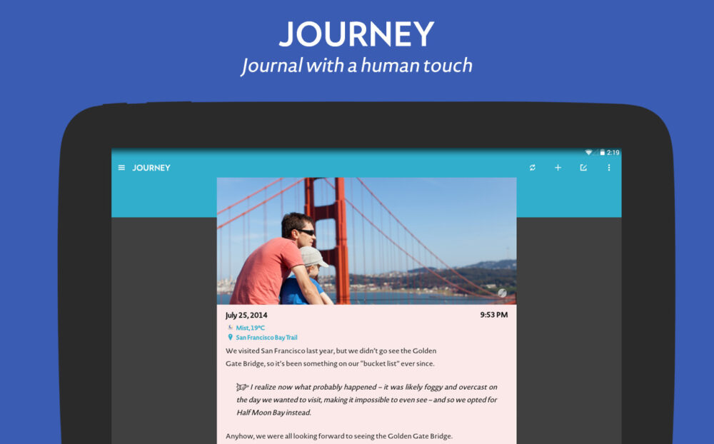 Journey app makes keeping a diary cool again