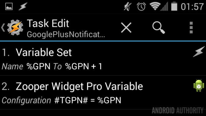 Android customization - notification counts from any app with Tasker and Zooper Widget - Android ...