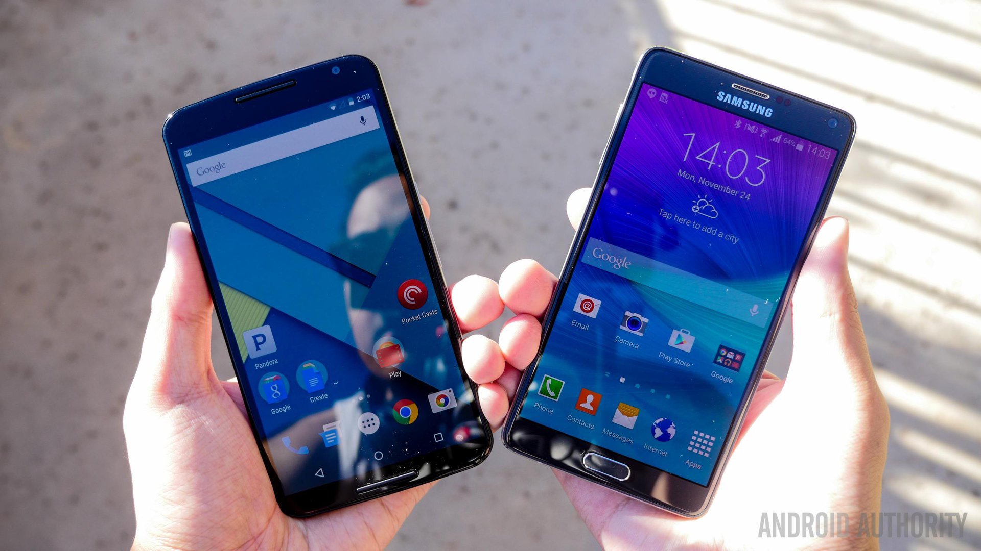 Nexus 6 Vs Note 4
