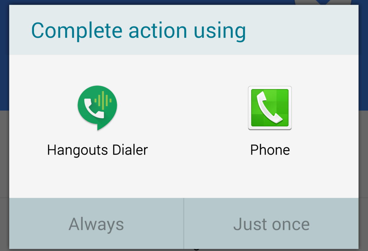 Hangouts Dialer update now lets you place calls from inside other apps
