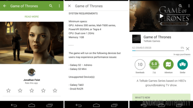 Game of Thrones by Telltale Games brings war to the Google Play Store ...