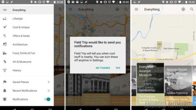 Field Trip app for Android updated with Material Design and improved ...
