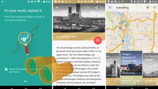 Field Trip app for Android updated with Material Design and improved ...