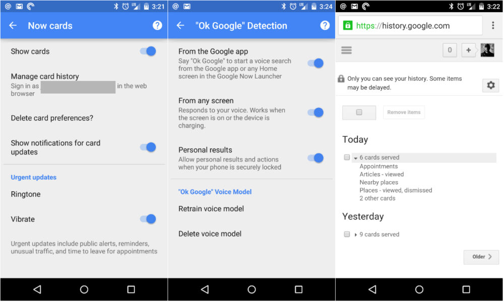 Google app version 4.1 update brings control for Google Now Cards and ...