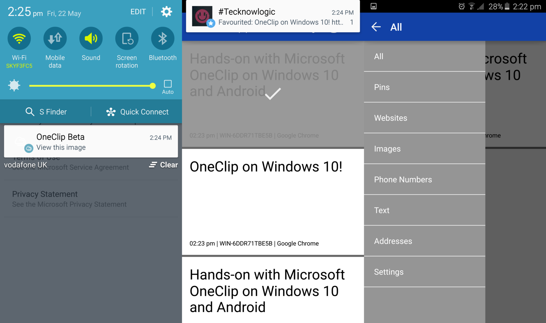 Microsoft OneClip is a cross-platform cloud clipboard app