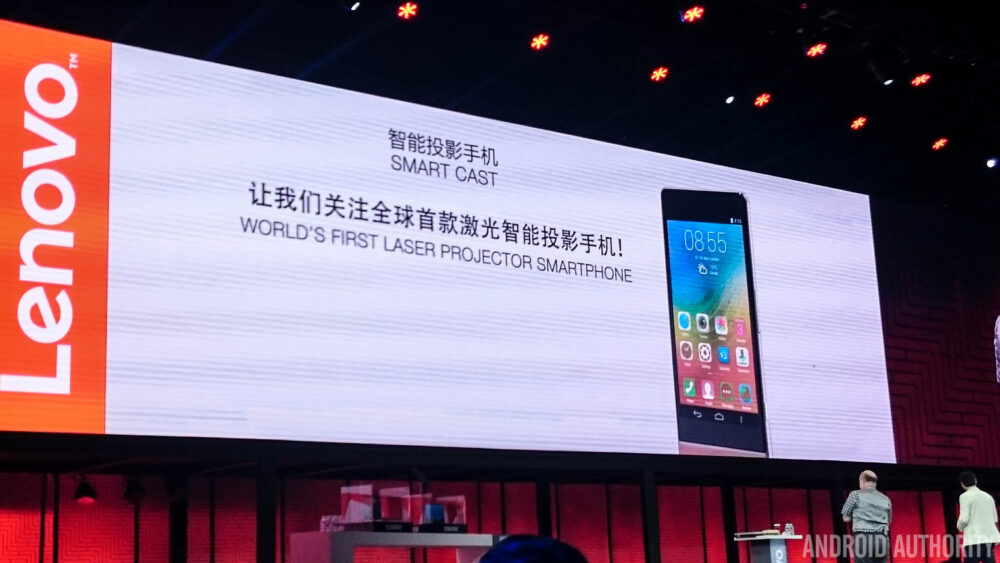 Lenovo unveils concept smartphone with laser projector