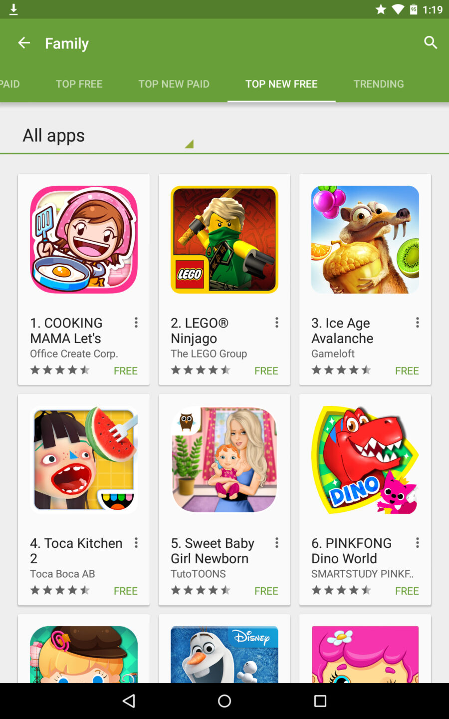 Google's new family-friendly section now live in the Play Store