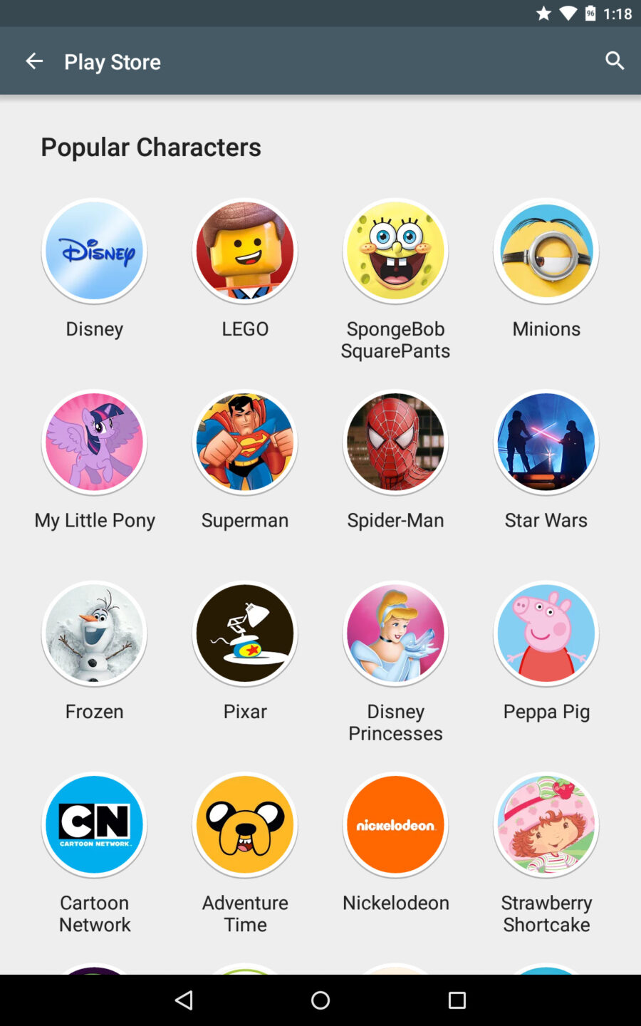 Google's new family-friendly section now live in the Play Store