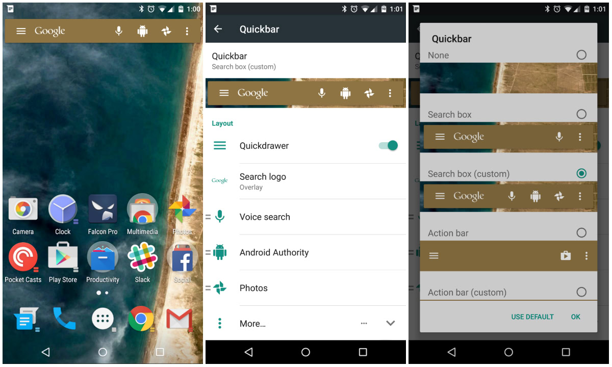 Action Launcher version 3.5 update brings a new customizable 'Quickbar ...