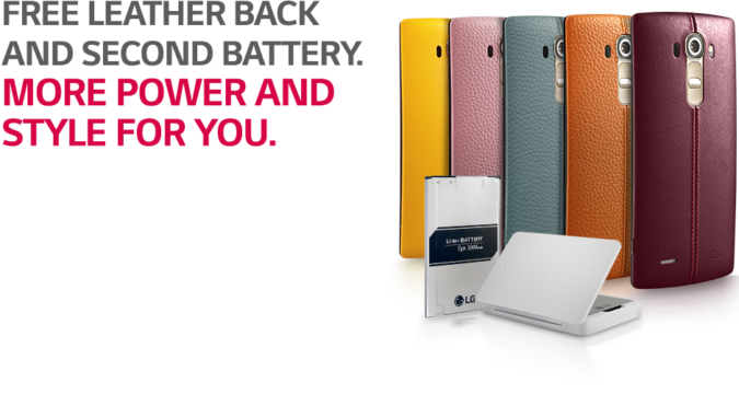New LG G4 promo includes free leather back and second battery