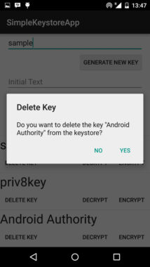 How to use the Android Keystore to store passwords and other sensitive ...