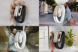 Helix Bluetooth headphones can be worn in a fashionable cuff