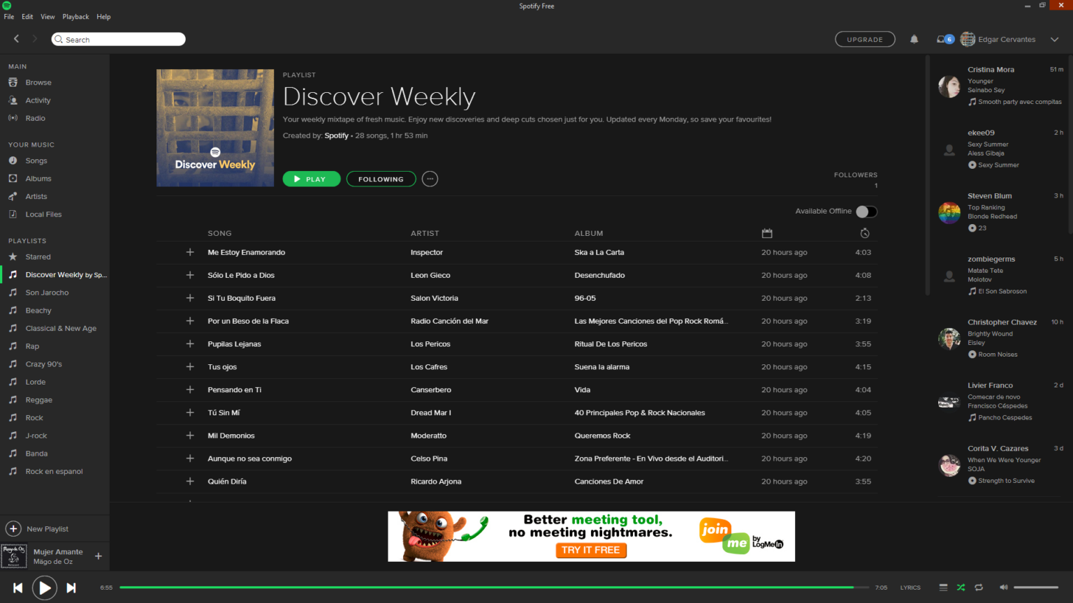 Discover Weekly by Spotify curates a dynamic playlist based on your ...