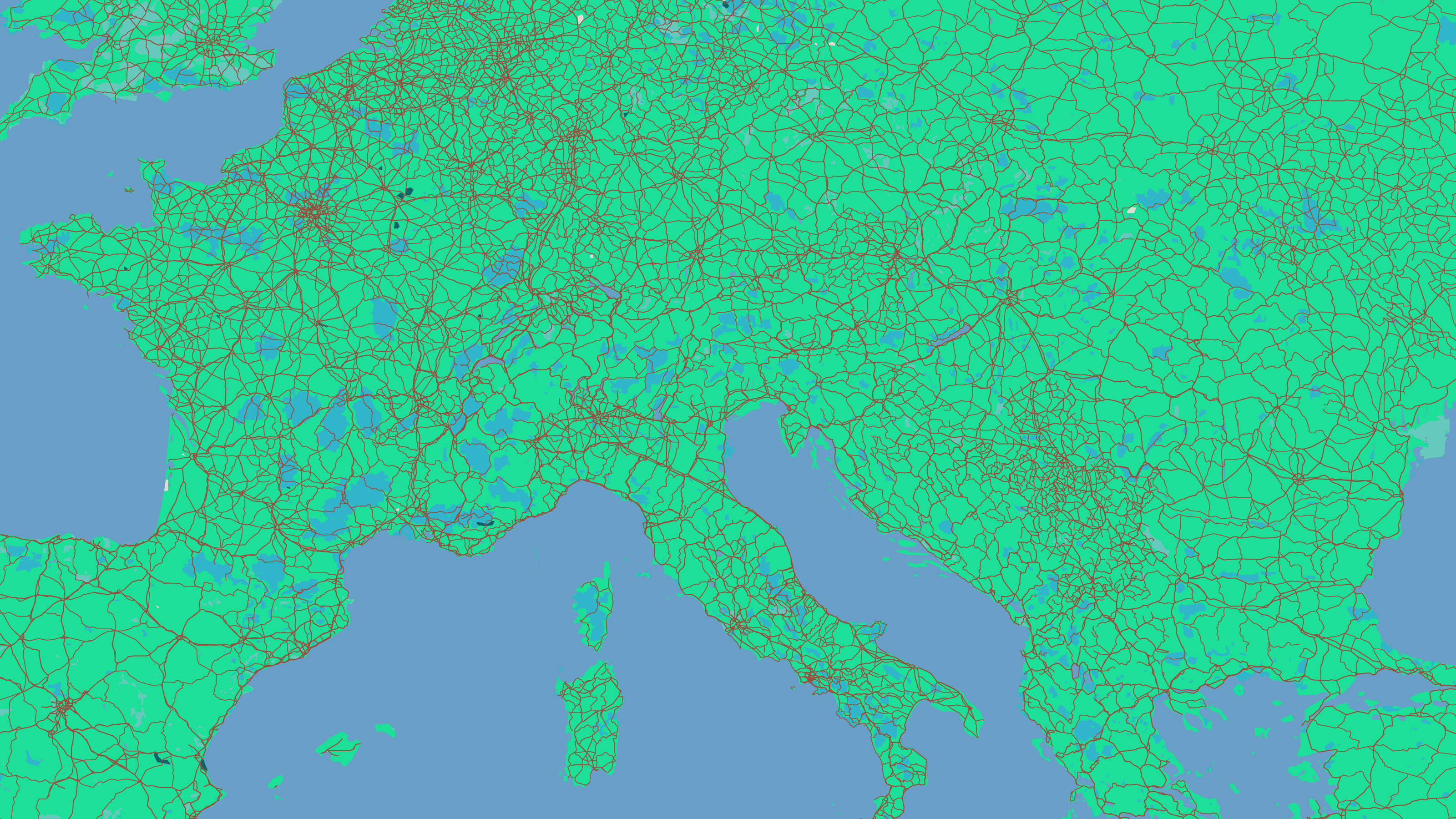 Google Maps as art: a splattering of color changes the world we live in