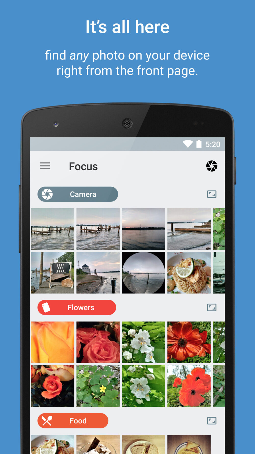 Focus: a complete gallery app that prioritizes ease of use ...