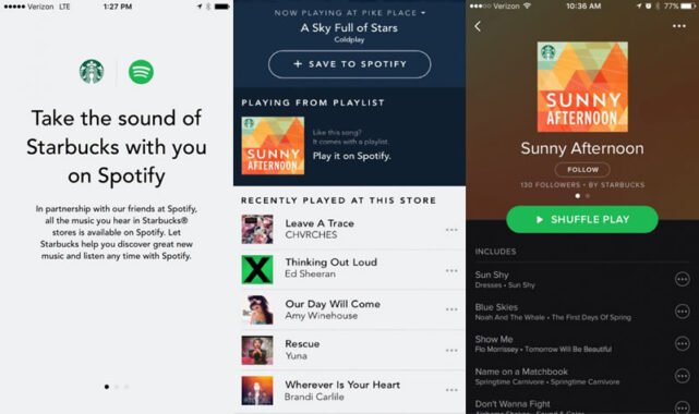 “The Sound of Starbucks” brings coffee-lovers Spotify integration ...