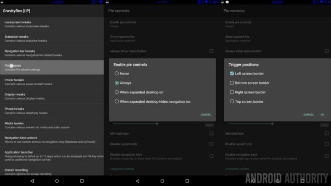 Custom navigation overlay with GravityBox Pie controls - Android customization - Android Authority
