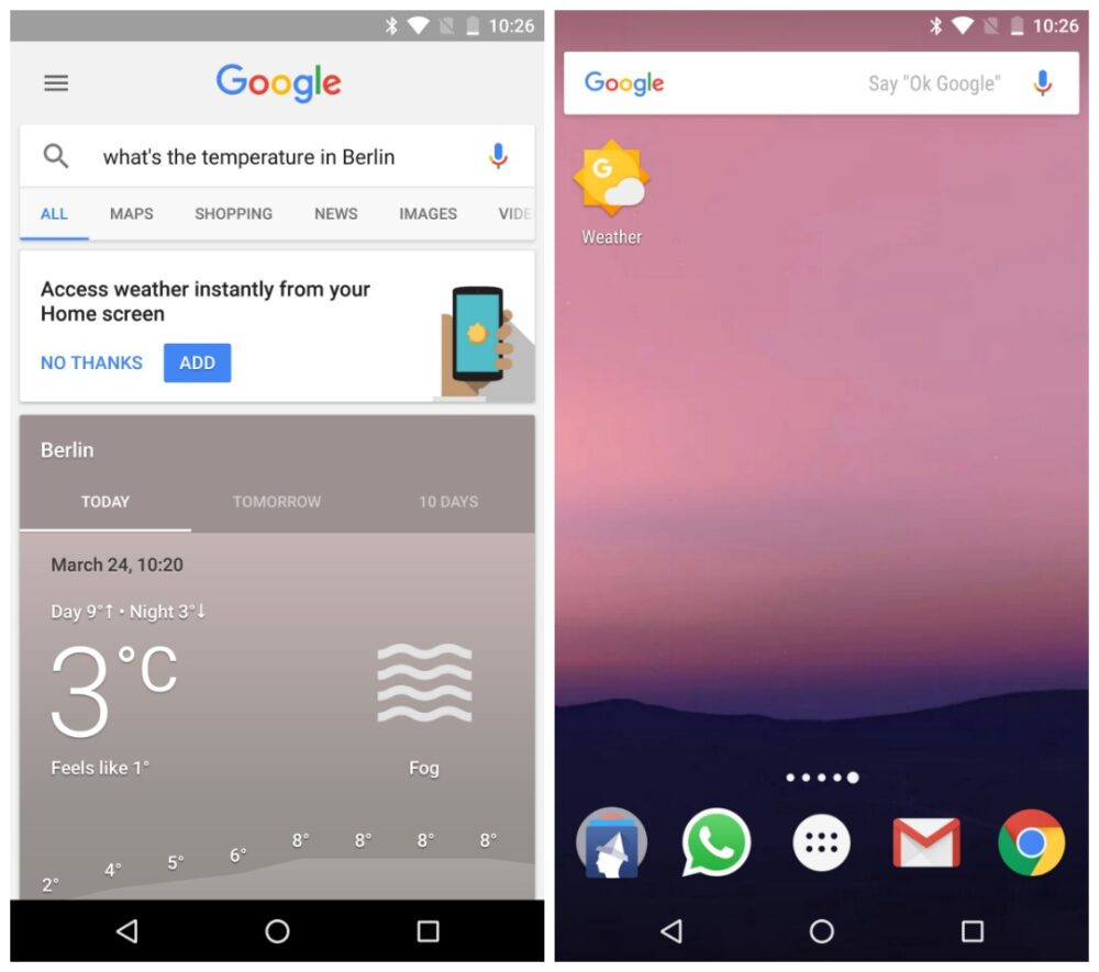 Google now offers a handy shortcut to weather info - Android Authority