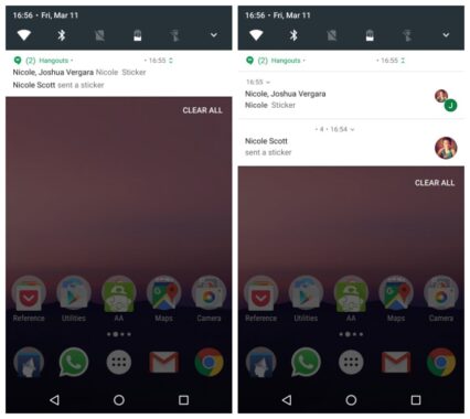 Hangouts now supports Android N's grouped notifications and Quick Reply - Android Authority