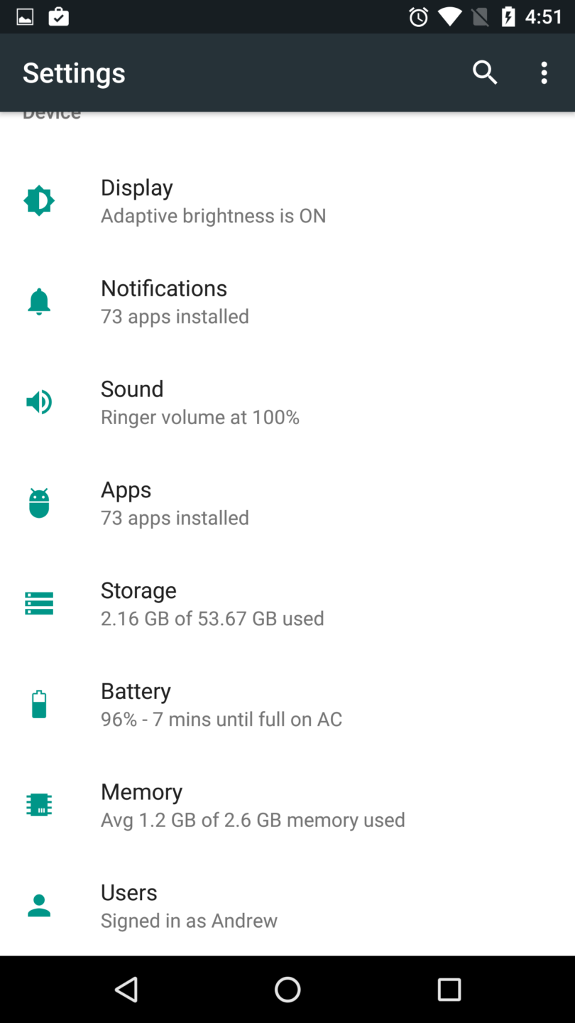 Settings get revamped [Diving into Android N] - Android Authority