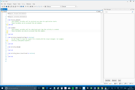 An introduction to Basic4Android