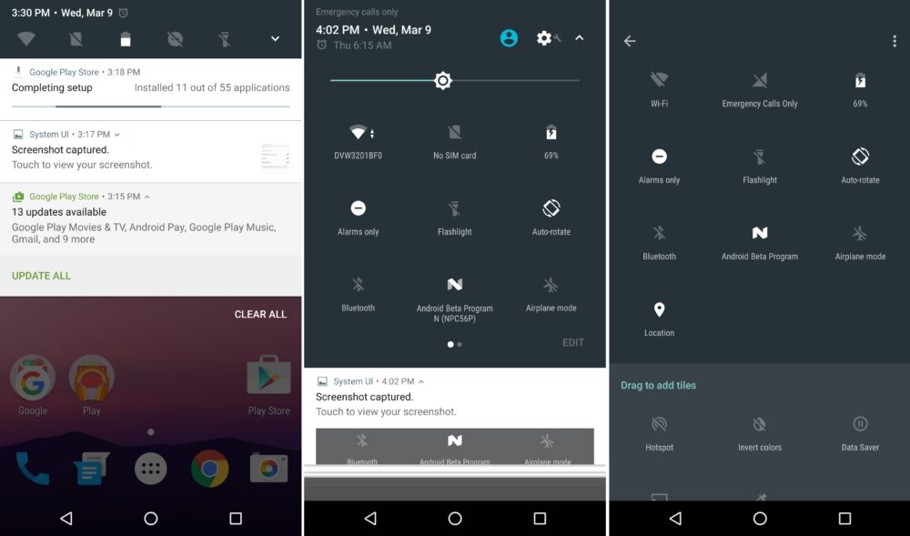 Quick Settings gets a makeover [Diving into Android N] - Android Authority
