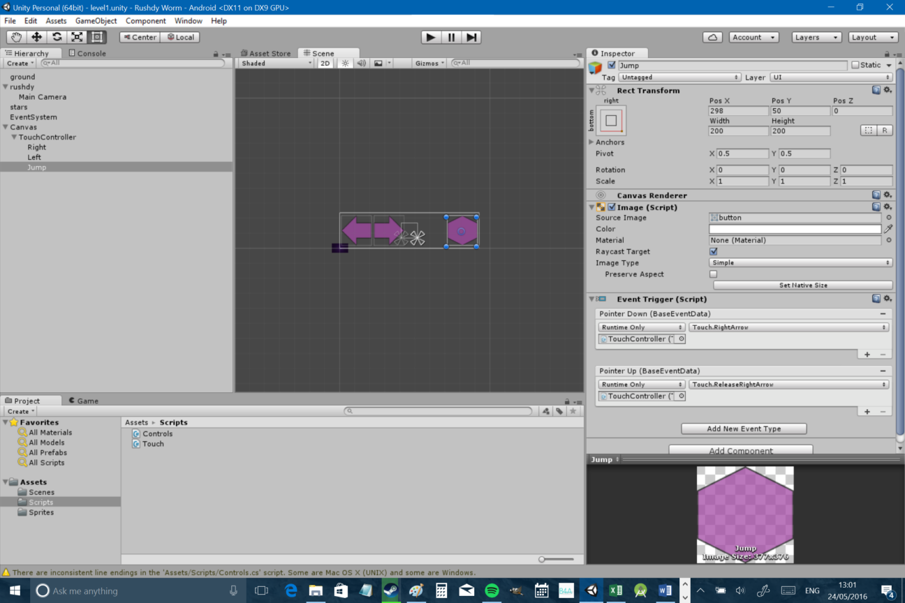 How to create a 2D platformer for Android in Unity - Part two