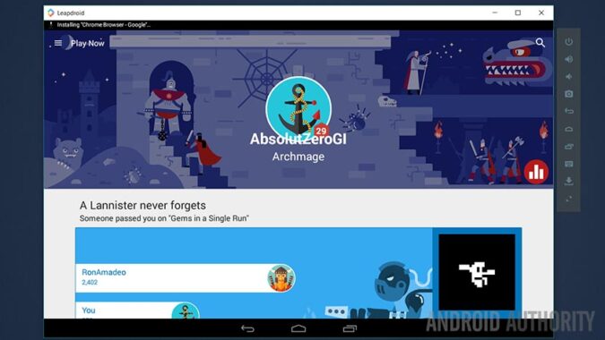 Play Android games on your PC with LeapDroid - Android Authority