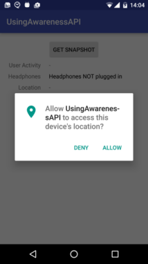 Using the Awareness API in your Android app