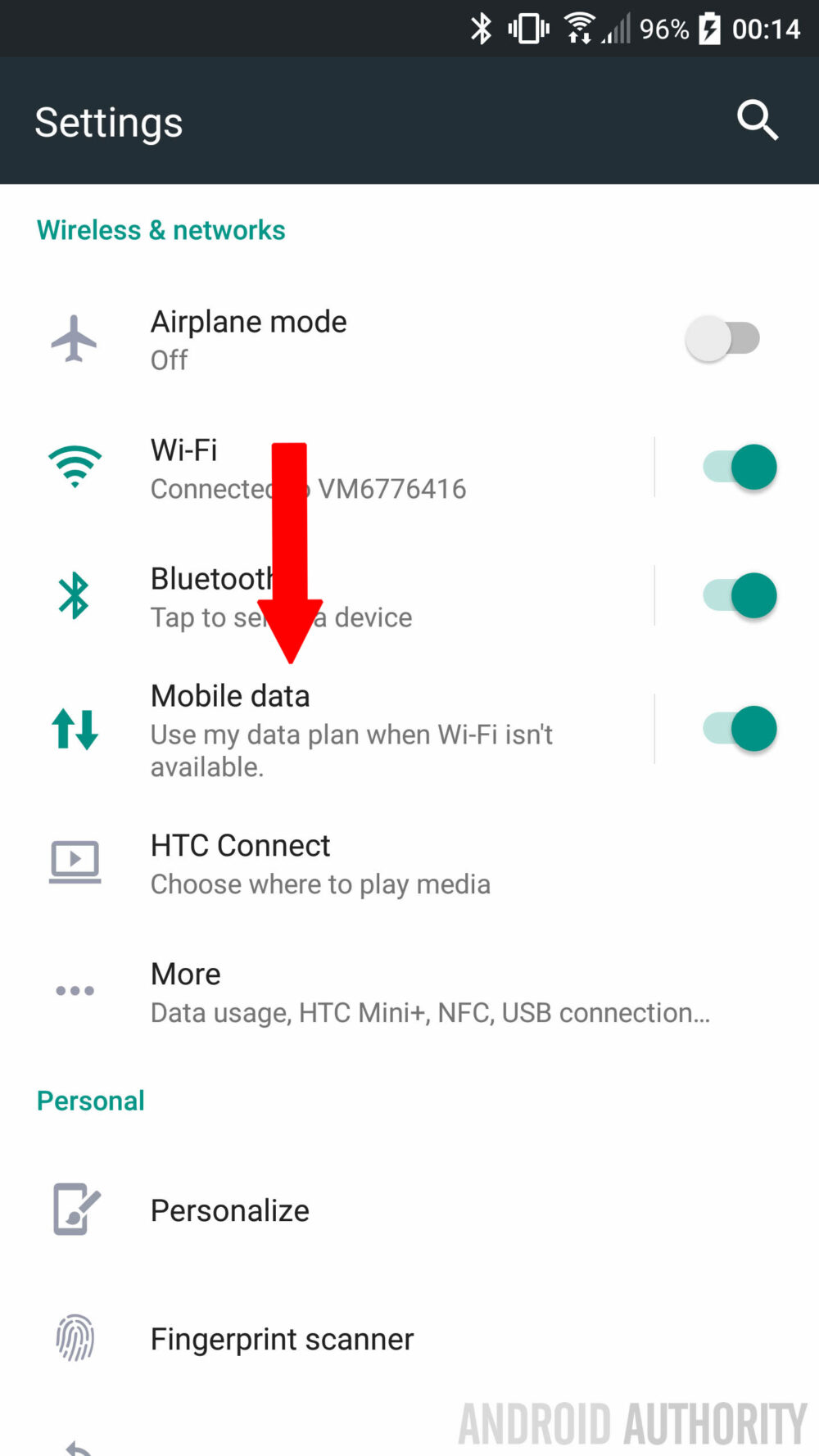 How to turn off mobile data and roaming on the HTC10 - Android Authority