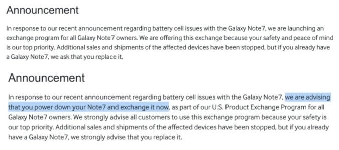 Samsung now advising that you "power down your Note 7" - Android Authority