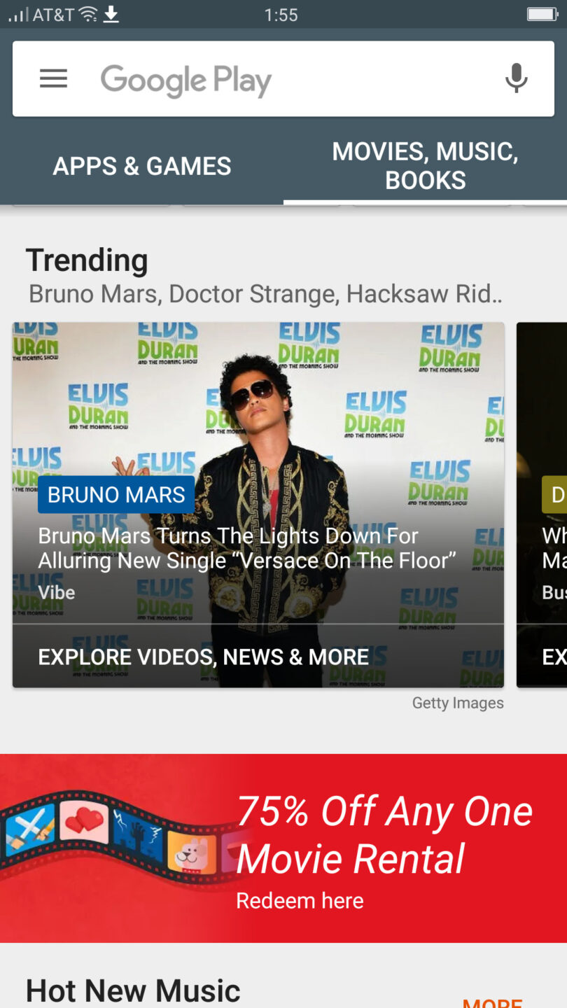 Google Play Store adds a Trending section with hot content