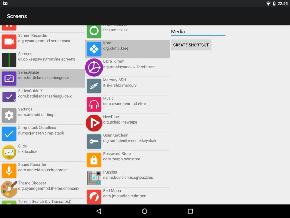 Screens gives you a way to launch other apps in split-screen mode