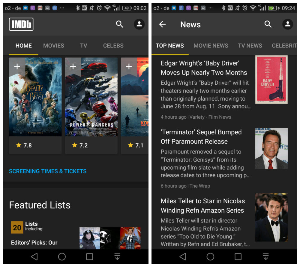 IMDb update 7.0 brings big interface changes to the app