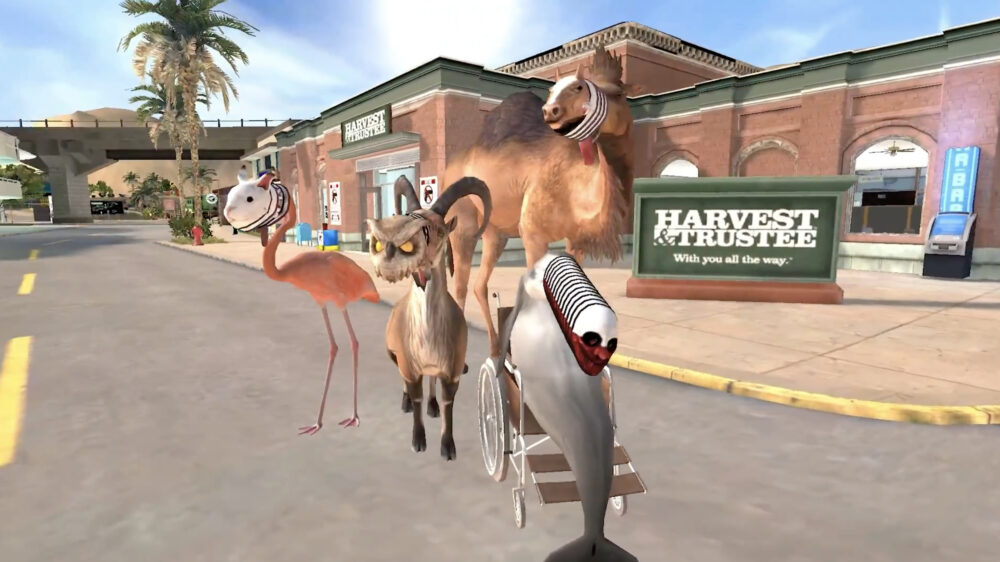 Goat Simulator Payday lets you rob banks as a mask-wearing goat with no ...