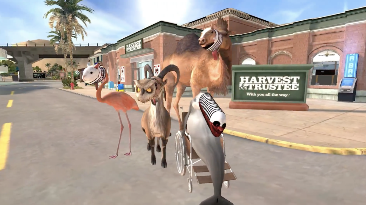 Goat Simulator Payday lets you rob banks as a mask-wearing goat with no ...