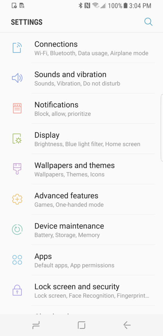 How to force apps into full screen on the Samsung Galaxy S8