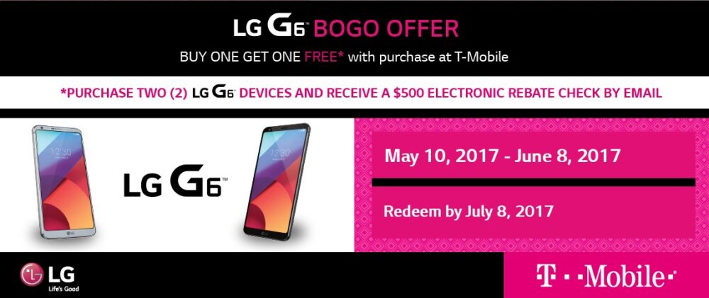 [Update: Deal is pulled] Deal: LG G6 - buy one get one free at T-Mobile