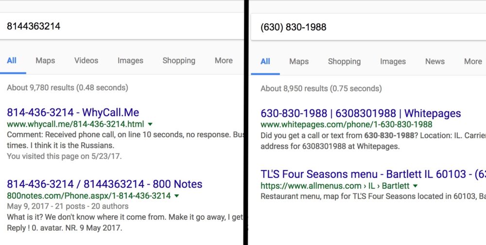 How to use Google to perform a reverse phone lookup