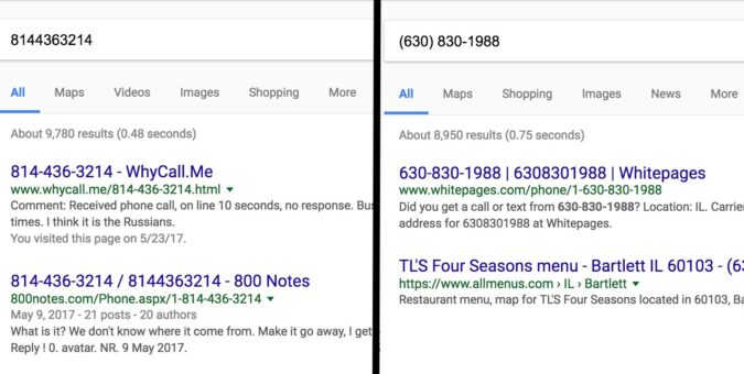 How to use Google to perform a reverse phone lookup