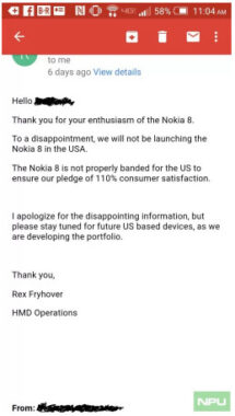 The Nokia 8 won't make it to the US after all