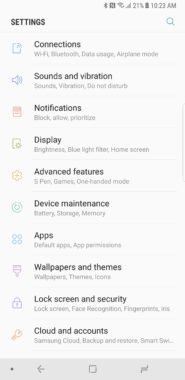 How to change navigation buttons on the Samsung Galaxy Note 8 - Android ...