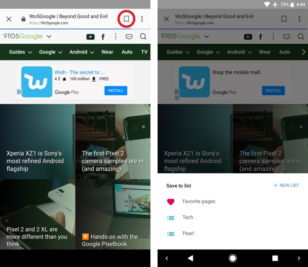 Google App gets a new "Saved" bookmarks section